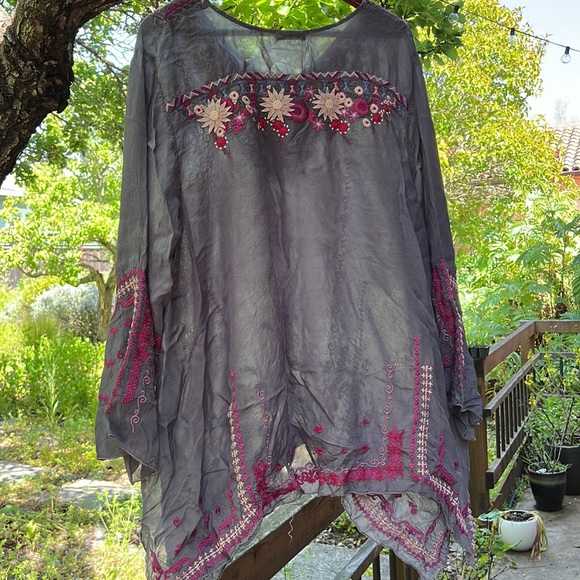 Johnny Was | Tops | Johnny Was Embroidered Floral Blouse | Poshmark